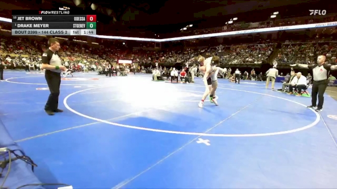 144 Class 2 lbs 1st Place Match - Drake Meyer, Ste. Genevieve vs Jet ...