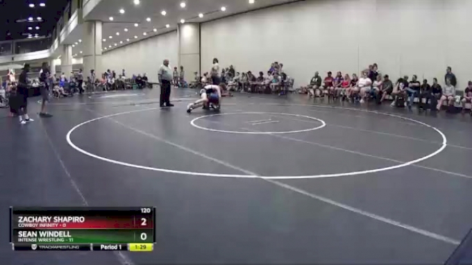 120 lbs Round 2 (10 Team) - Sean Windell, Intense Wrestling vs Zachary ...