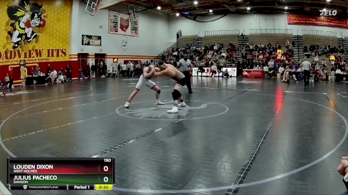 150 lbs 7th Place Match - Louden Dixon, West Holmes vs Julius Pacheco ...