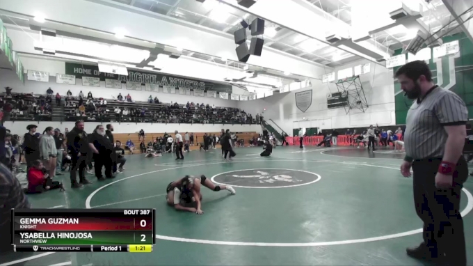120 lbs Quarterfinal - Gemma Guzman, Knight vs YSABELLA HINOJOSA, Northview