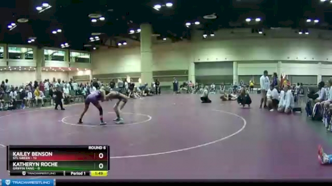 114 lbs Round 6 (10 Team) - Kailey Benson, STL Green vs Katheryn Roche ...