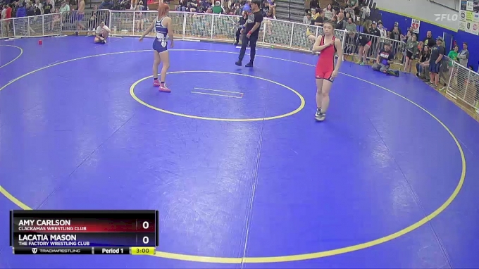 110 lbs Round 3 - Amy Carlson, Clackamas Wrestling Club vs Lacatia ...
