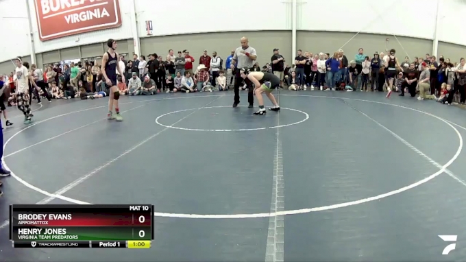 114 lbs Champ. Round 2 - Henry Jones, Virginia Team Predators vs Brodey ...