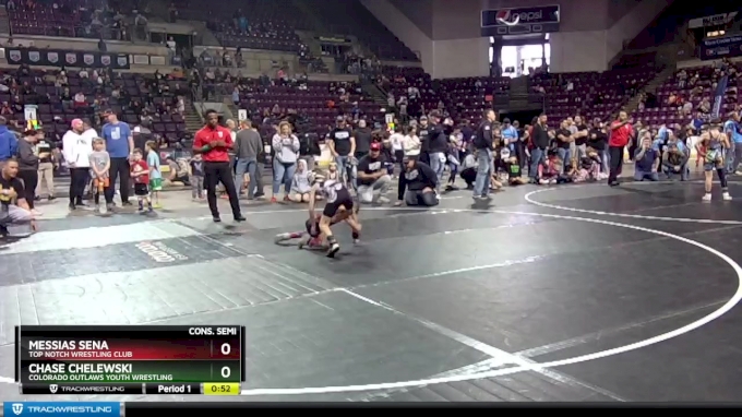 56 lbs Cons. Semi - Messias Sena, Top Notch Wrestling Club vs Chase ...