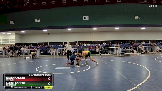 190 lbs Championship Bracket - Elliot Campos, Pine Forest vs David ...