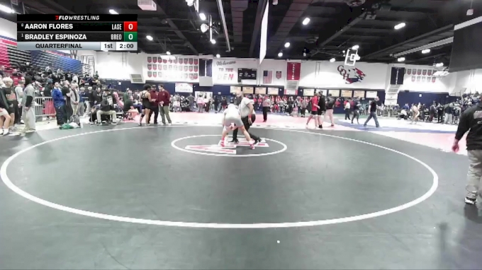 157 lbs Quarterfinal - Bradley Espinoza, Brea Olinda vs Aaron Flores ...