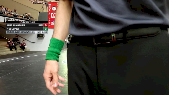 Cadet Boys Lower - 120 lbs Champ. Round 2 - Mike Almaguer, Righetti ...
