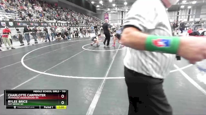 110 lbs Cons. Round 3 - Charlotte Carpenter, Okanogan Underground WC vs ...