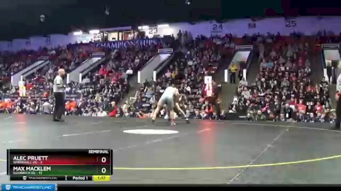 152 lbs Semifinals (8 Team) - Max Macklem, Goodrich HS vs Alec Pruett ...