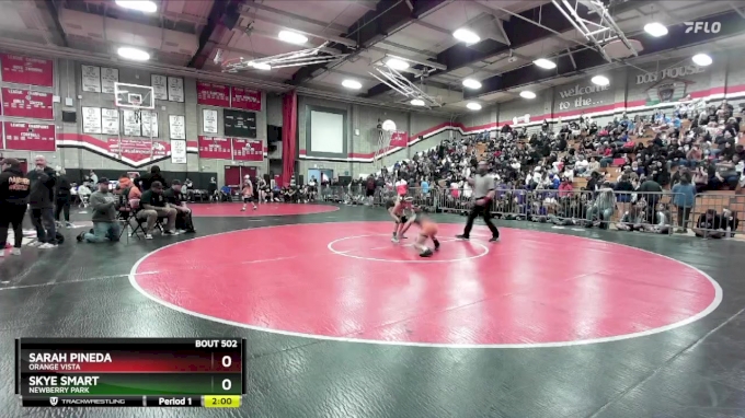 110 lbs Champ. Round 3 - Sarah Pineda, Orange Vista vs Skye Smart ...