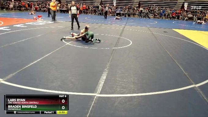 65 lbs Quarterfinal - Braden Binsfeld, Paynesville vs Lars Ryan, UNC ...