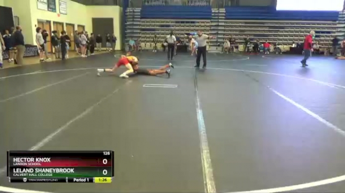 126 lbs Champ. Round 2 - Hector Knox, Landon School vs Leland ...