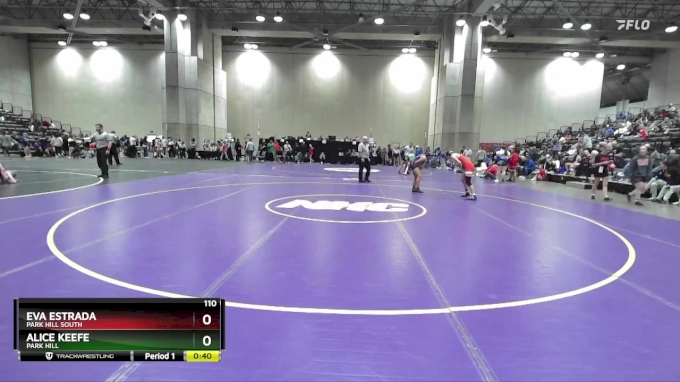 110 lbs Cons. Round 2 - Alice Keefe, Park Hill vs Eva Estrada, Park ...