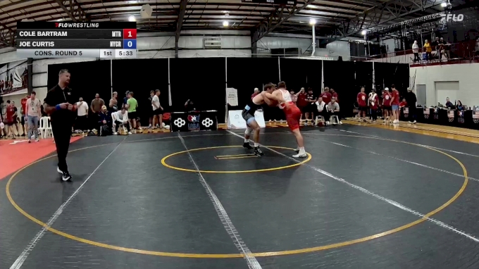 86 kg Cons. Round 5 - Cole Bartram, Mat-Town RTC vs Joe Curtis, New ...