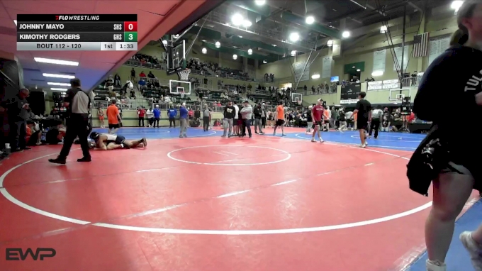 120 lbs 7th Place Match - Johnny Mayo, Sperry High School vs Kimothy ...
