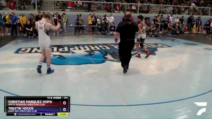 114 lbs Round 3 - Trestin Houck, Lions Den Wrestling Club vs Christian ...