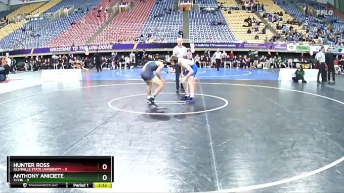 125 lbs Quarters & 1st Wb (16 Team) - Anthony Aniciete, Tiffin vs Hunter Ross, Glenville State ...
