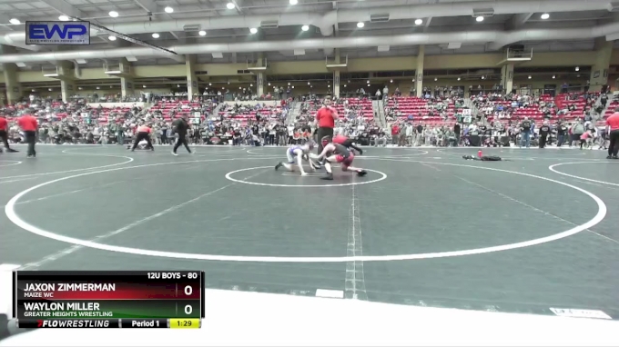 80 lbs Champ. Round 2 - Waylon Miller, Greater Heights Wrestling vs ...