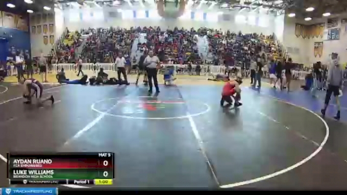 120 lbs Cons. Round 3 - Luke Williams, Brandon High School vs Aydan ...