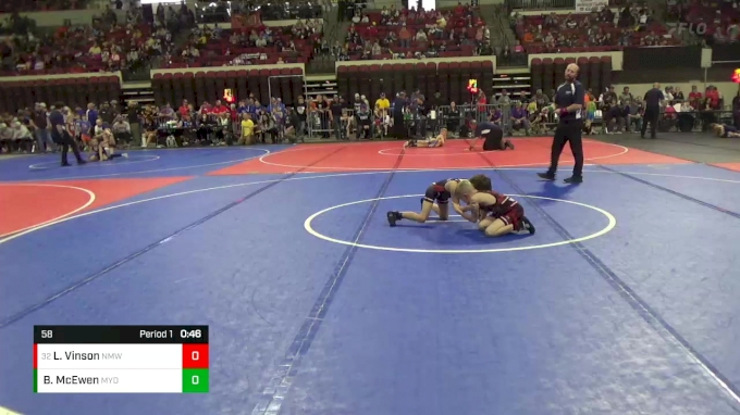 58 lbs Champ. Round 3 - Lane Vinson, North Montana Wrestling Club vs ...