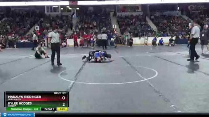 100 lbs 1st Place Match - Madalyn Riedinger, Trailblazer vs Kylee ...