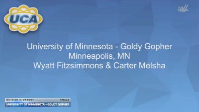 University of Minnesota - Goldy Gopher [2026 Division IA Mascot Finals ...