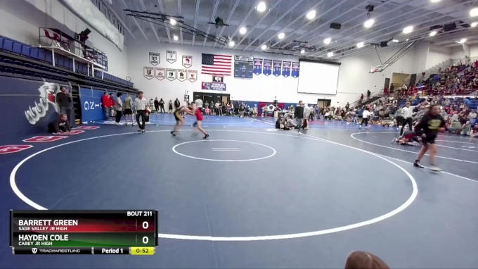 105 lbs Cons. Round 2 - Hayden Cole, Carey Jr High vs Barrett Green ...