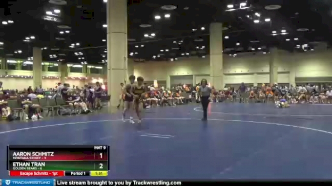 120 lbs Round 1 (10 Team) - Aaron Schmitz, Montana Sidney vs Ethan Tran ...