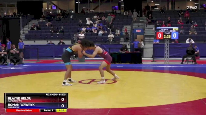 61 kg 5th Place Match - Blayne Helou, Hamilton WC vs Roman Wawryk ...