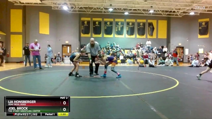 105 lbs Round 2 - Lia Honsberger, SGAC Devil Dogs vs Joel Brock, The ...