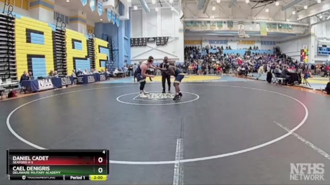 285 lbs Champ. Round 1 - Cael DeNigris, Delaware Military Academy vs ...