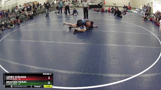 160 lbs Round 5 (6 Team) - James Scruggs, Indiana Blue vs Brayden McKay ...