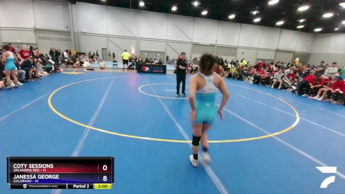 112 lbs Round 3 (8 Team) - Coty Sessions, Oklahoma Red vs Janessa ...