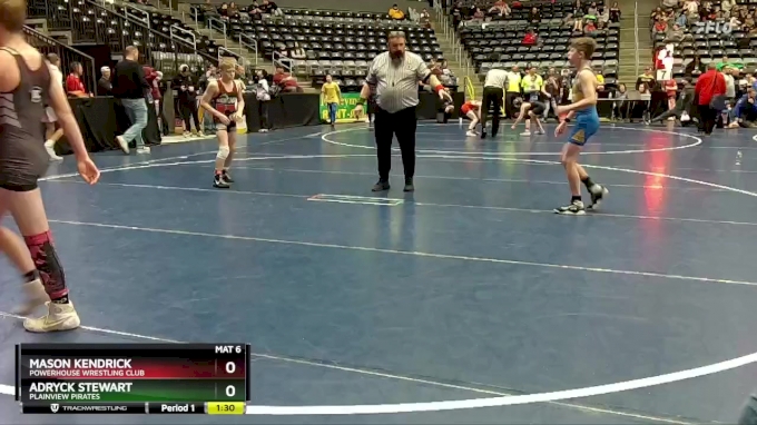 95 lbs Champ. Round 2 - Adryck Stewart, Plainview Pirates vs Mason ...