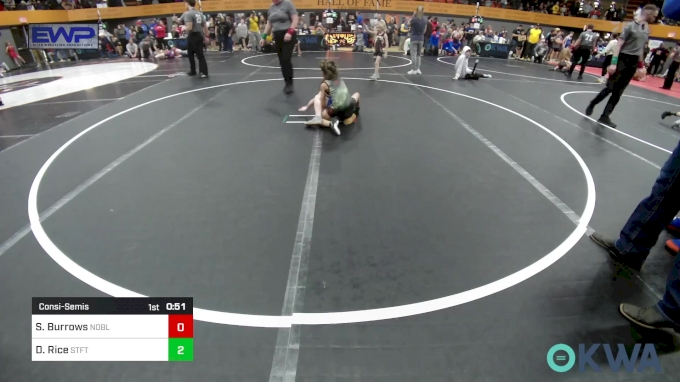 64 lbs Consolation - Sam Burrows, Noble Takedown Club vs Dayton Rice ...