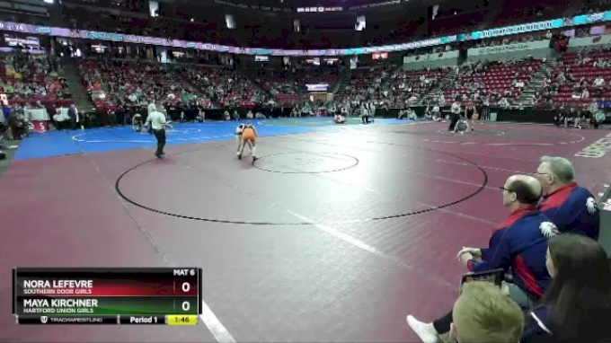 Girls 114 lbs Champ. Round 1 - Nora LeFevre, Southern Door Girls vs ...