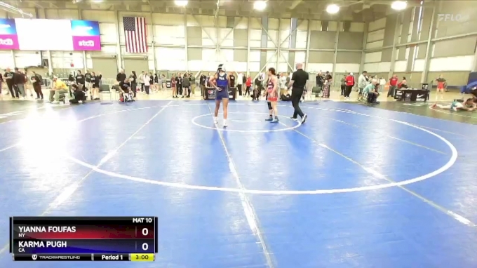 55 lbs Cons. Round 2 - Yianna Foufas, NY vs Karma Pugh, CA