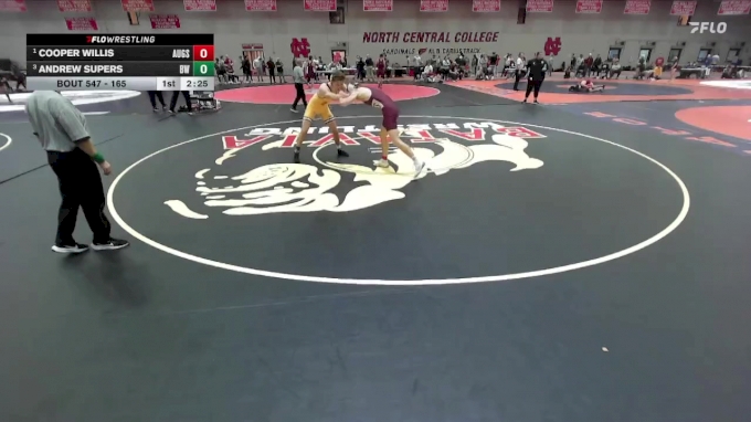 165 lbs 1st Place Match - Cooper Willis, Augsburg vs Andrew Supers ...