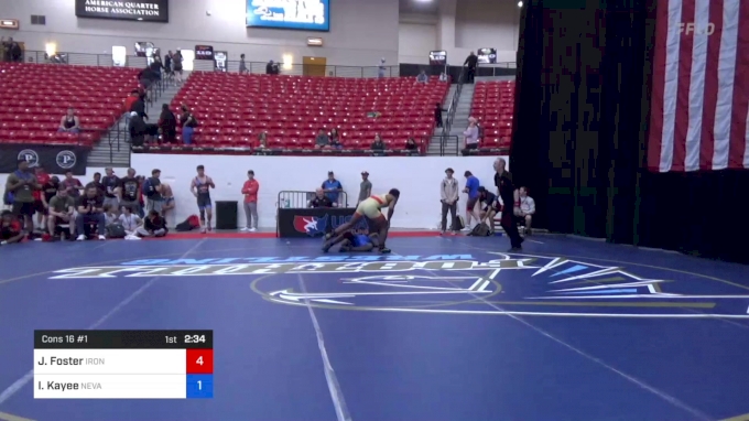 77 kg Cons 16 #1 - Johnathan Foster, Ironclad Wrestling Club vs Isaiah ...