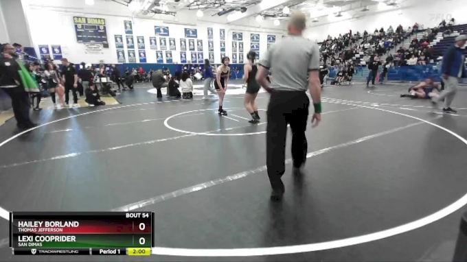 120 lbs Champ. Round 1 - Hailey Borland, Thomas Jefferson vs Lexi ...