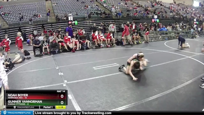90 lbs Round 4 (6 Team) - Noah Boyer, Nebraska Red vs Gunner Vannorman ...