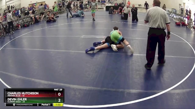 125 lbs Round 5 (6 Team) - Charles Hutchison, Indiana Blue vs Devin ...