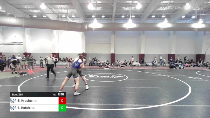 141 lbs Consi Of 4 - Bryce Kresho, Franklin & Marshall vs Sam Kotch ...