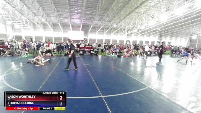 144 lbs Semifinal - Jason Worthley, UT vs Thomas Belding, OR