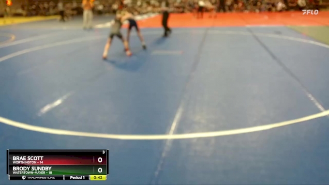80 lbs Quarterfinals (8 Team) - Brae Scott, Worthington vs Brody Sundby ...