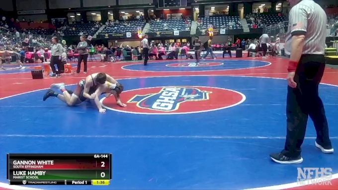 6A-144 lbs Champ. Round 1 - Gannon White, South Effingham vs Luke Hamby ...