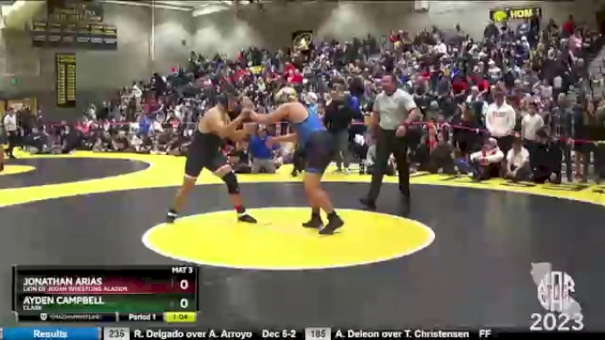 205 lbs 3rd Place Match - Jonathan Arias, Lion Of Judah Wrestling ...