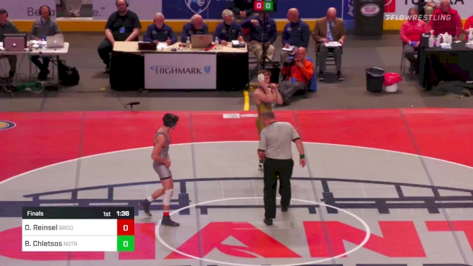 132 lbs Final - Owen Reinsel, Brookville vs Brandan Chletsos, Notre Dame GP