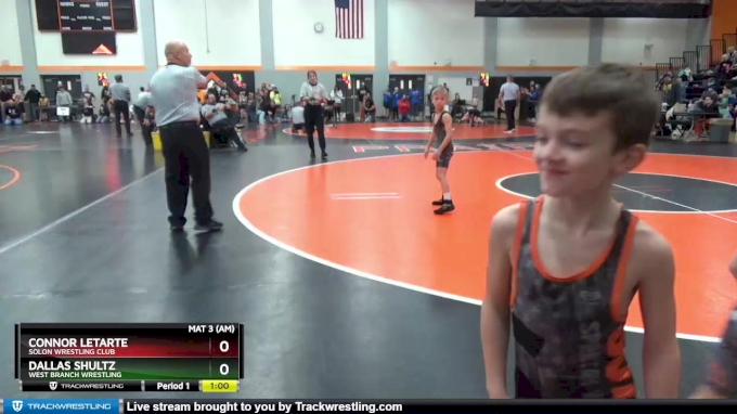 PW-3 lbs Cons. Semi - Connor Letarte, Solon Wrestling Club vs Dallas ...