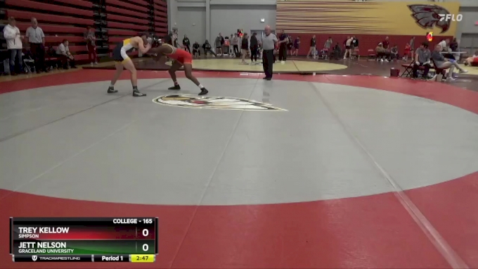 165 lbs Cons. Semi - Trey Kellow, Simpson vs Jett Nelson, Graceland ...